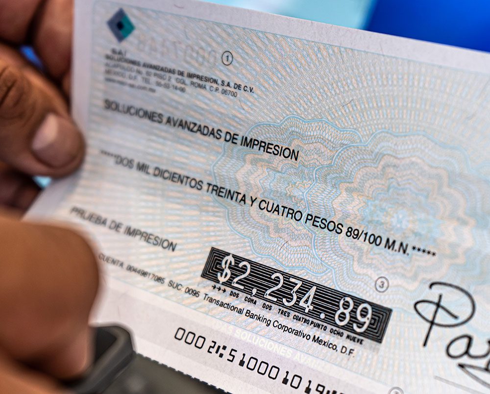Aumenta la seguridad de tus pagos imprimiendo tus cheques propio